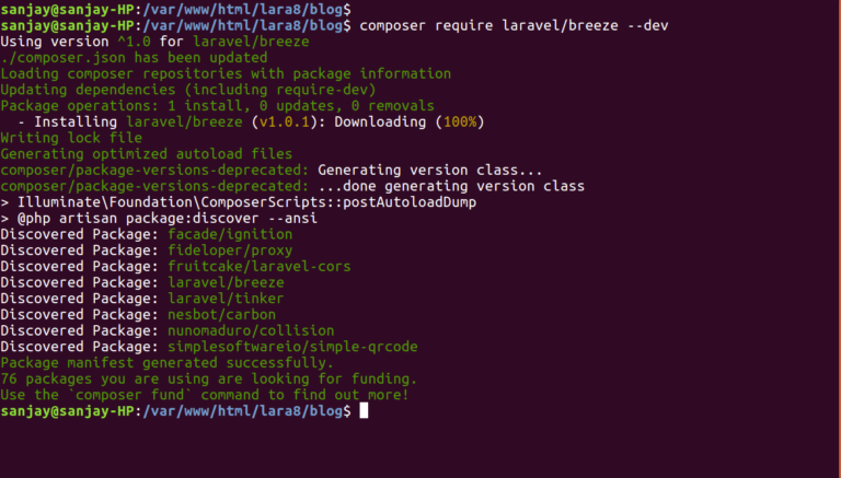 Laravel 8 Authentication With Breeze Tutorial