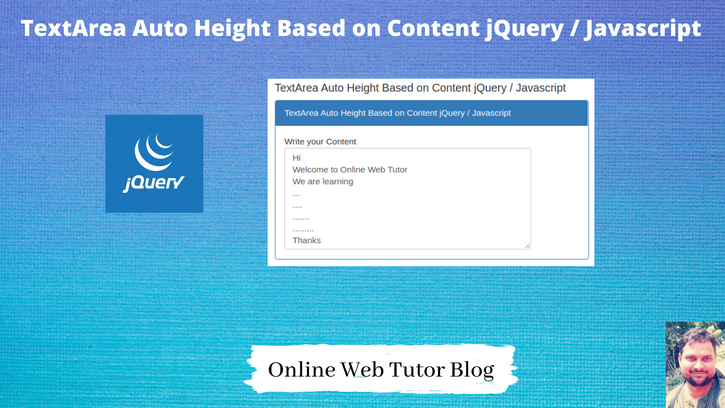TextArea Auto Height Based On Content JQuery Javascript