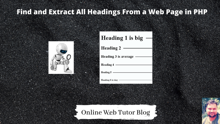 Find And Extract All Headings From A Web Page In PHP