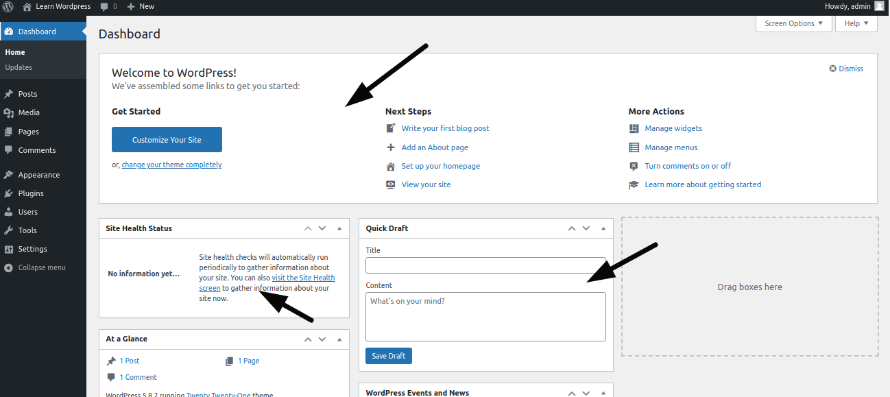 Add Custom Dashboard Widgets In Wordpress Using Plugin