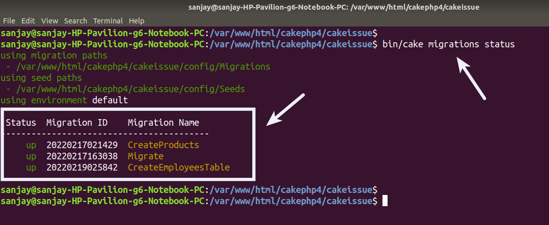 CakePHP 4 How To Check Migrations Status Tutorial