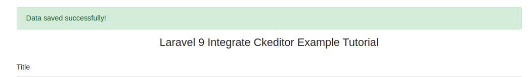 Laravel 9 How To Integrate Ckeditor Example Tutorial