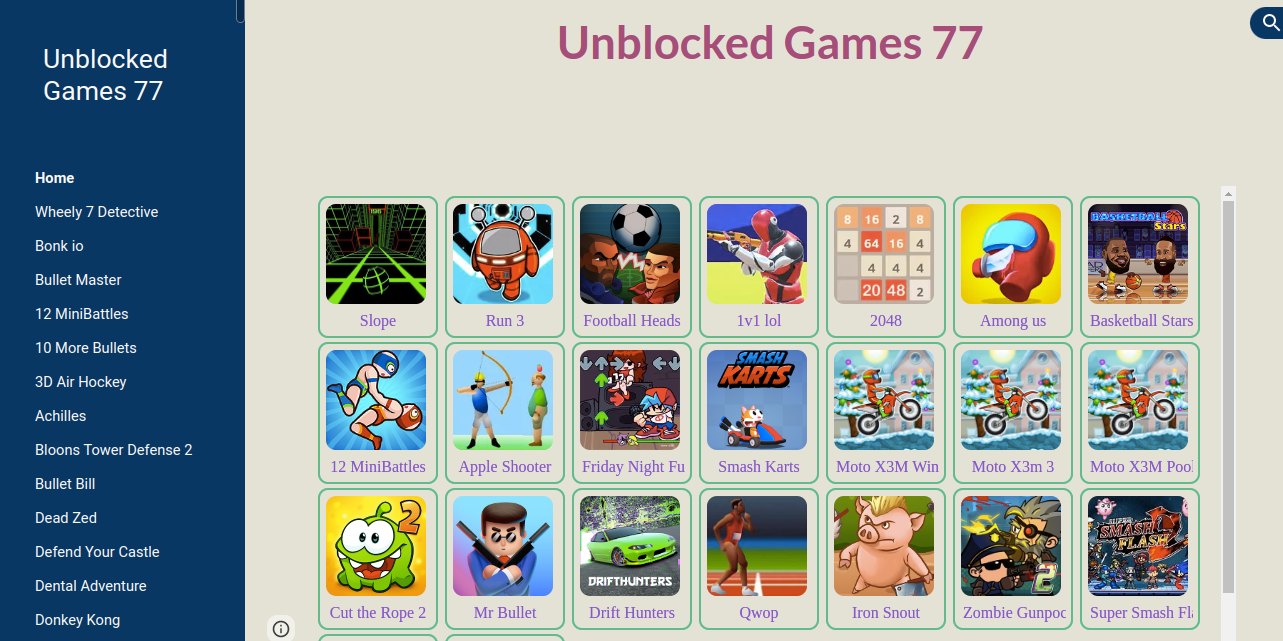 Top 37 Unblocked Games 77 Play Online for Free
